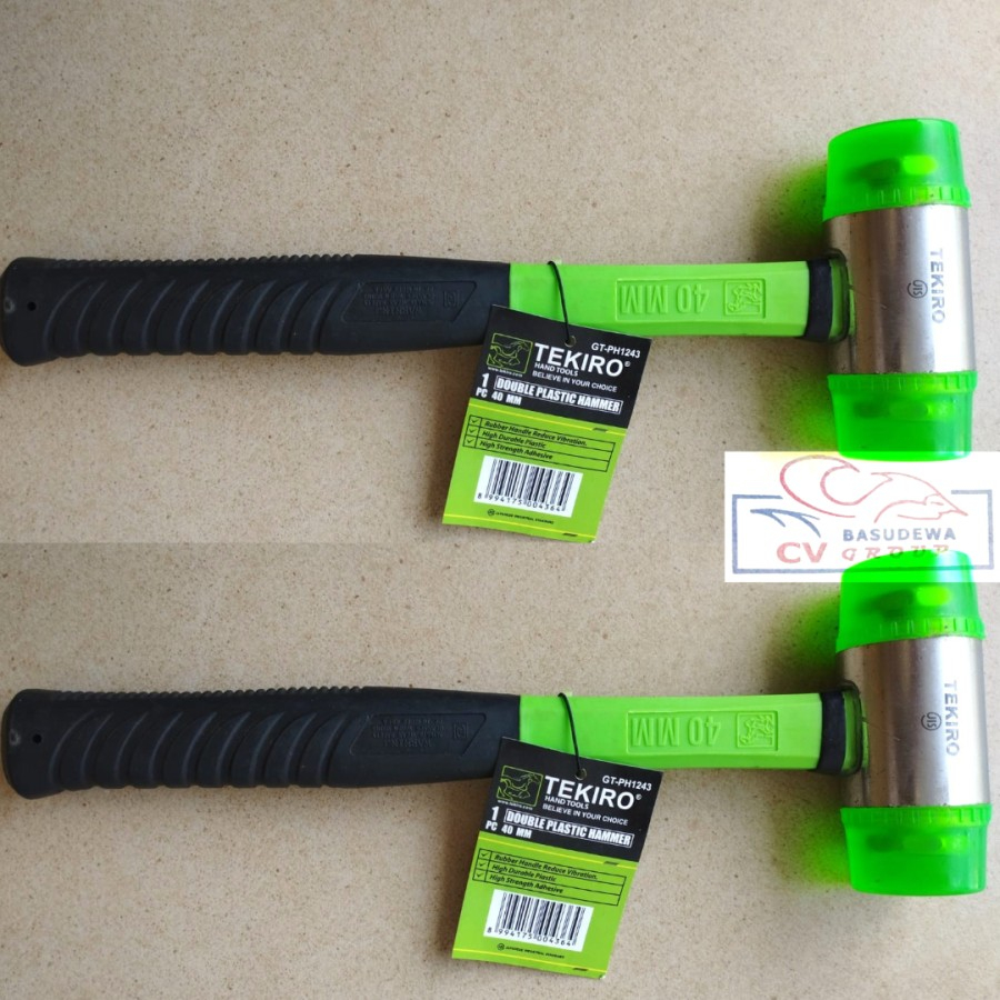 Jual TEKIRO DOUBLE PLASTIC HAMMER 40 MM / TEKIRO PALU PLASTIK 40MM ...