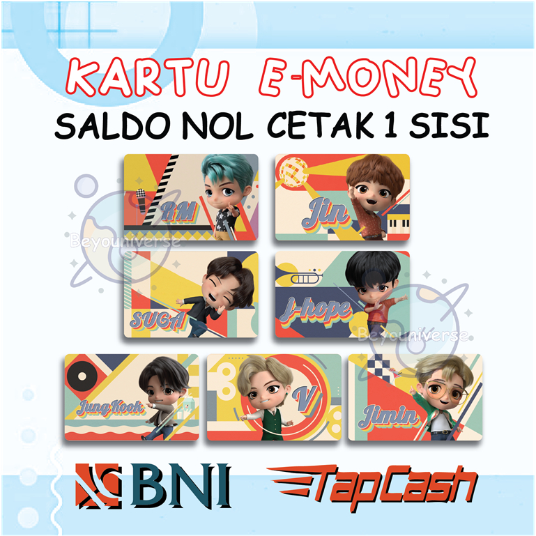 Jual Kartu BNI TAPCASH EMONEY design BTS Tinytan Dynamite 1 SISI ...