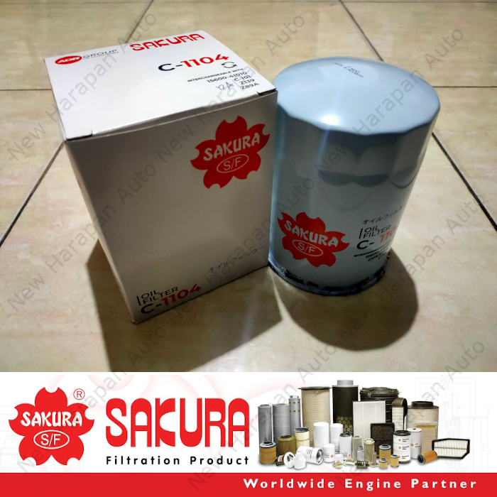 Jual Oil Filter Oli SAKURA C-1104 Mazda BT-50-Ford Everest- Ranger ...