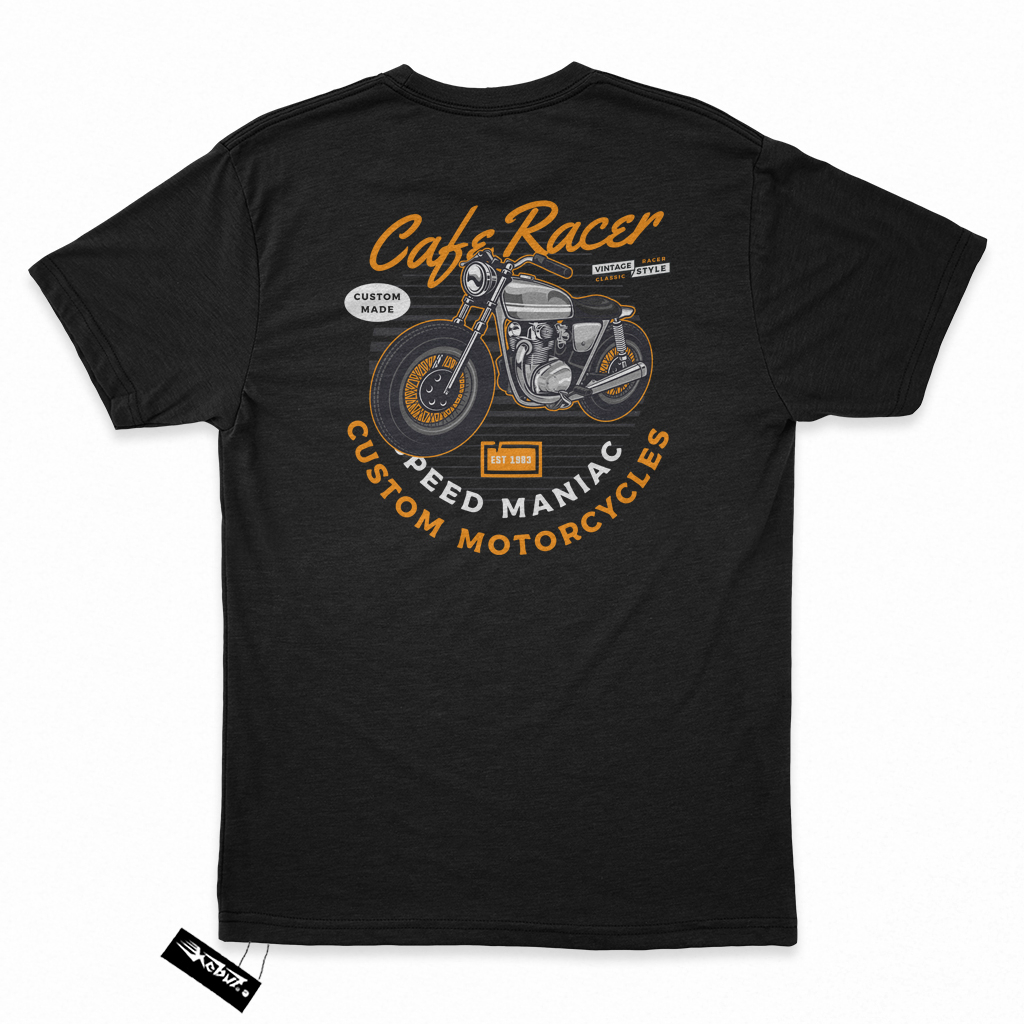 Jual KAOS MOTOR Cafe Racer Custom Motorcycles - BACK - Kain Katun ...