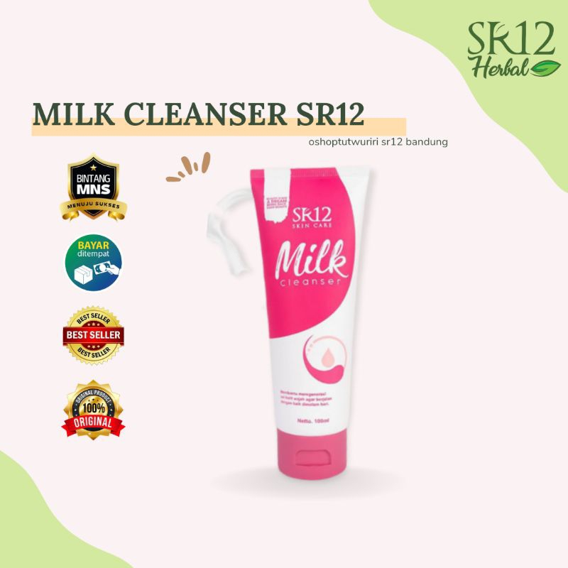 Jual MILK CLEANSER SR12 - Susu Pembersih Wajah / Mengangkat Sisa Kotoran Diwajah / Membersihkan ...