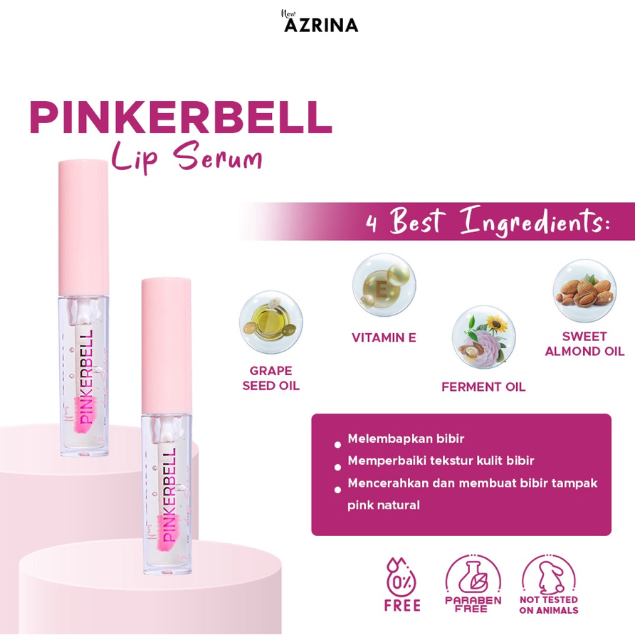 Jual Azrina Pinkerbell Lip Serum 2ML / Serum Bibir | Shopee Indonesia