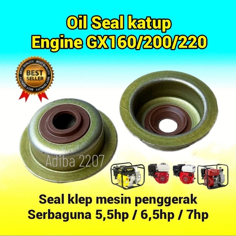 Jual Seal sil klep mesin penggerak serbaguna alkon 5.5hp-6.5hp - valve steam seal GX160-GX200 ...