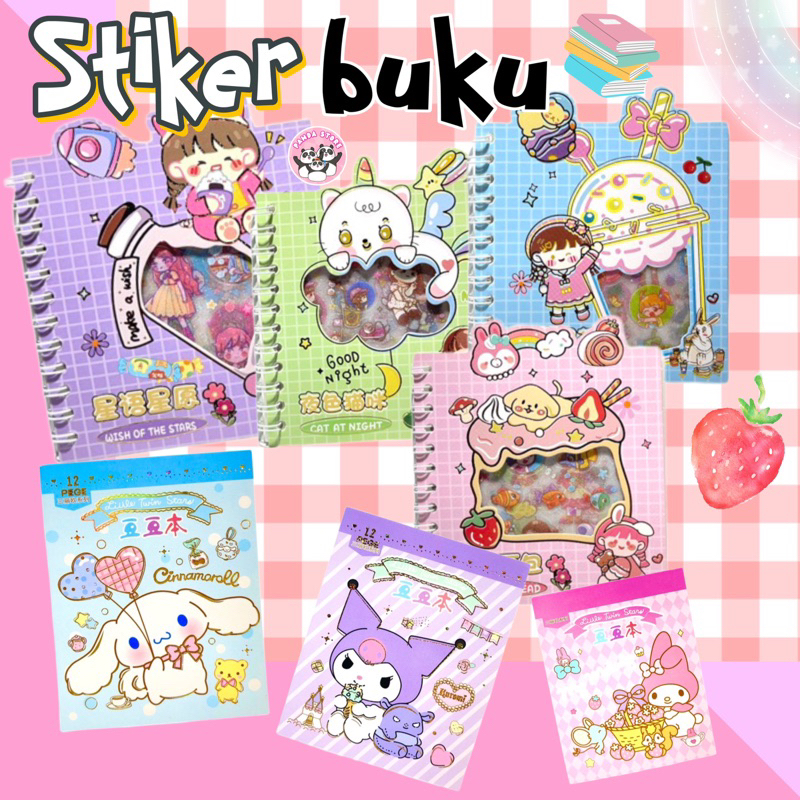 Jual Stiker Book Spiral Sticker buku lucu aesthetic viral | Shopee ...