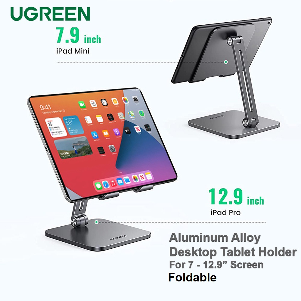 Jual UGREEN ORIGINAL Desktop Alumunium Foldable Tablet Tab Ipad Stand ...