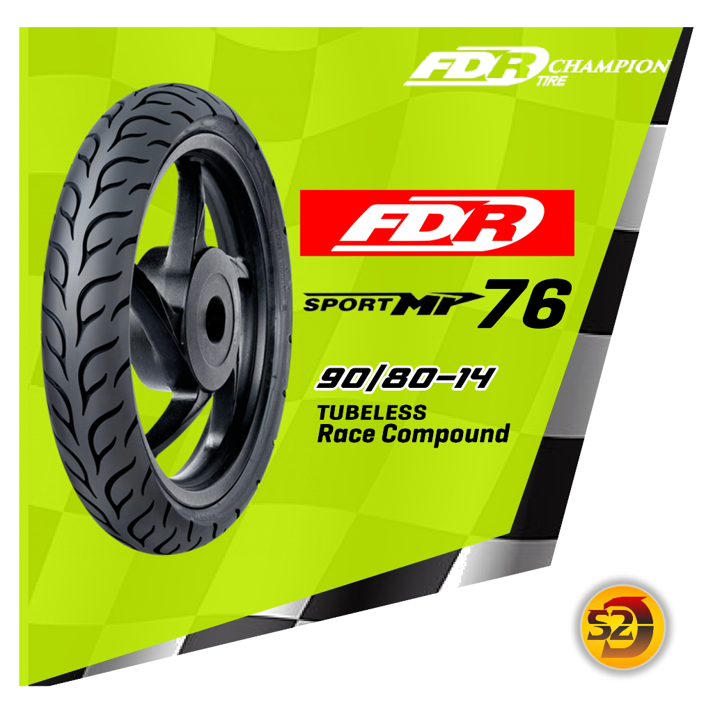 Jual BAN LUAR FDR CHAMPION SPORT MP76 MP 76 SOFT COMPOUND 90/80-14 ...