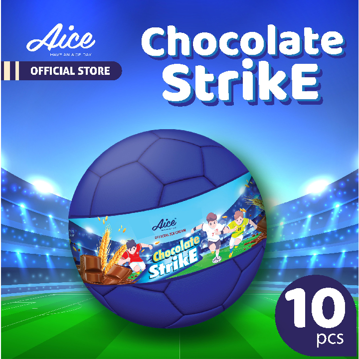 Jual Aice Ice Cream Chocolate Strike Cup Choco Malt Es Krim 10 Bola ...