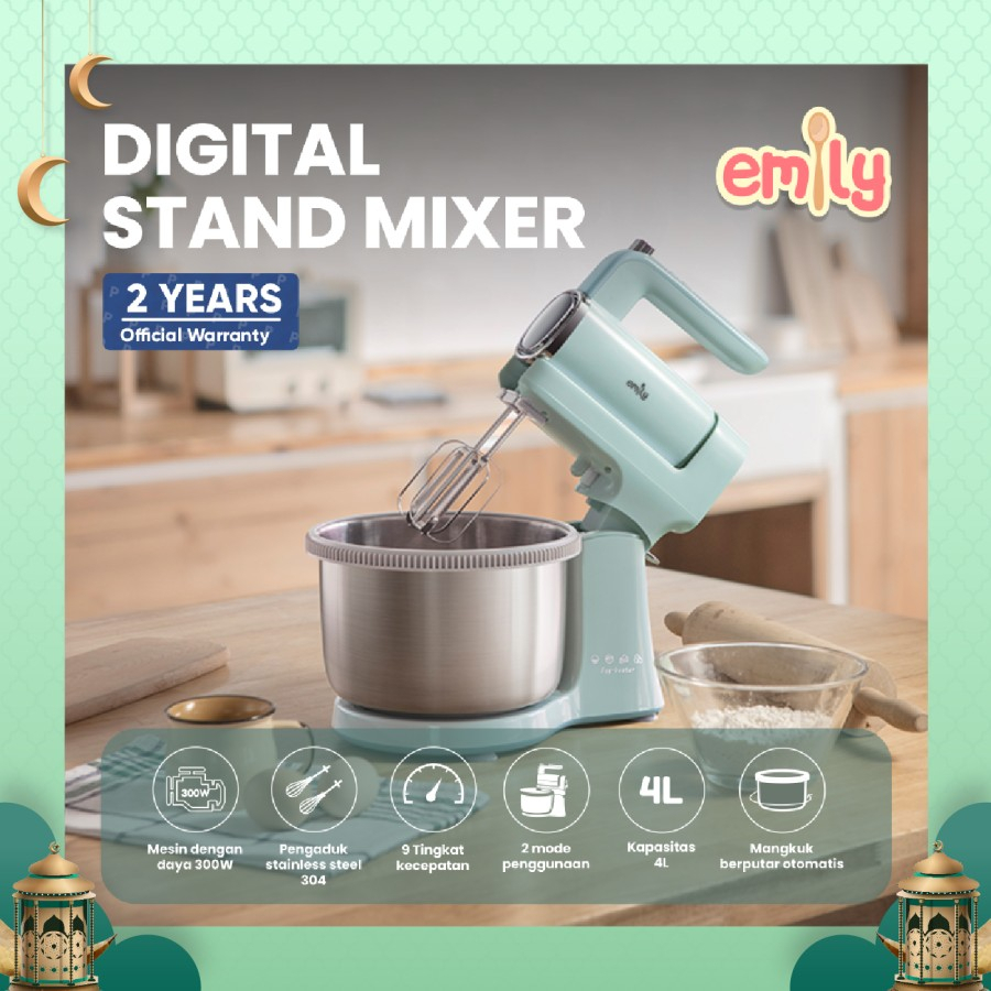 Jual Emily Digital Stand Mixer 4L / Stand Mixer Digital Multifungsi ...