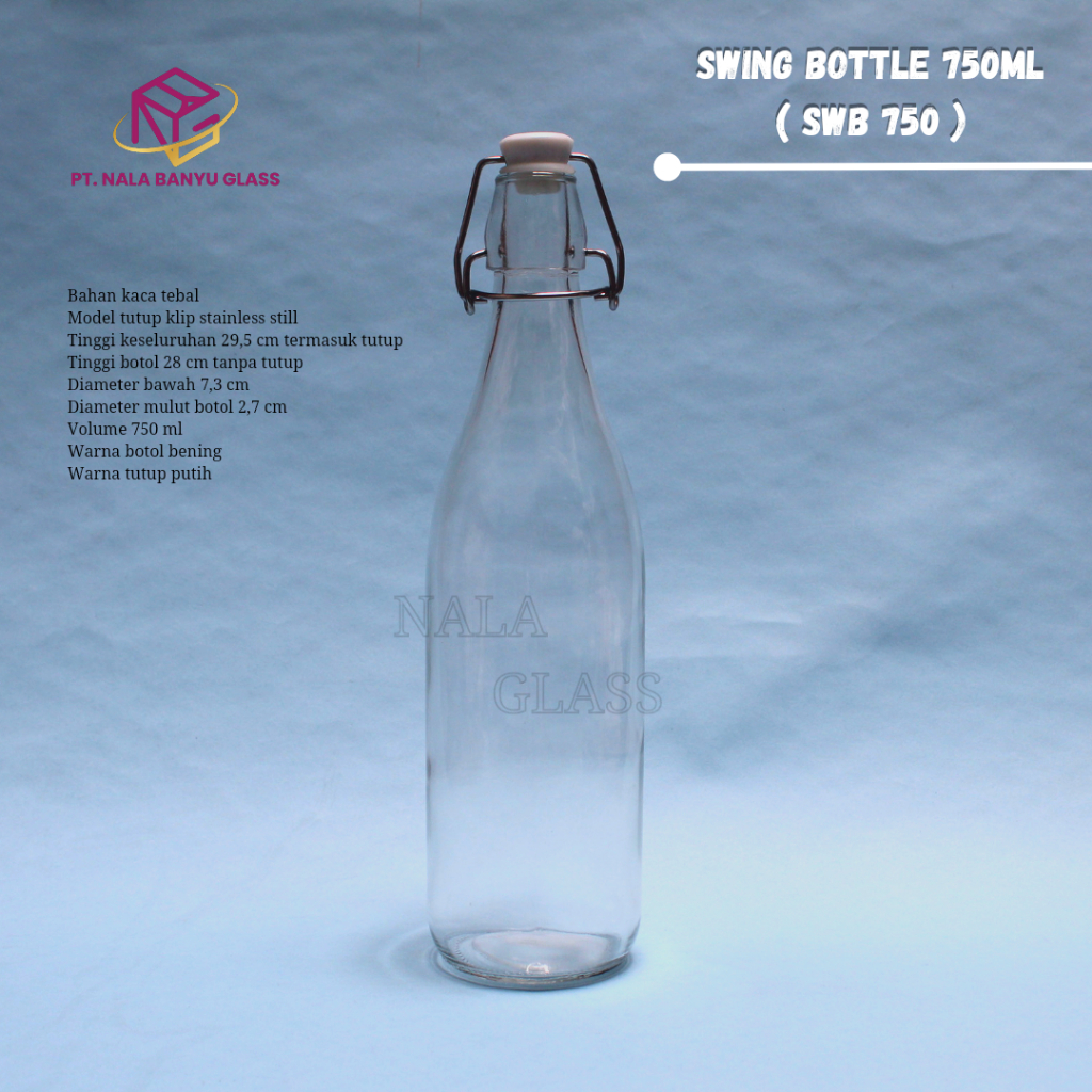 Jual SWB750 swing top bottle 750ml / swing bottle 750ml/bormioli swing ...