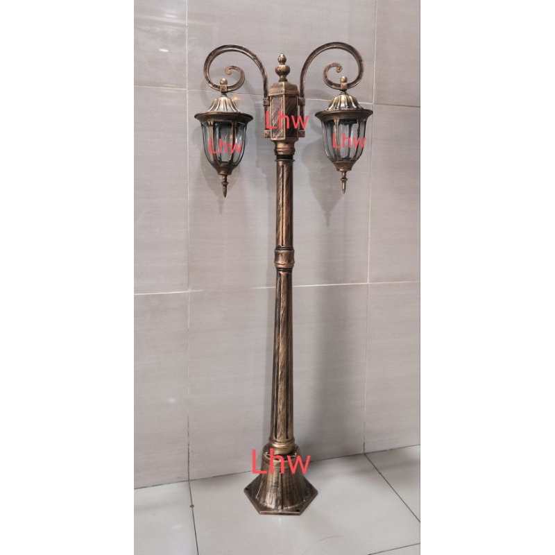 Jual Lampu tiang taman cab 2 klasik tinggi 130cm outdoor indoor ...