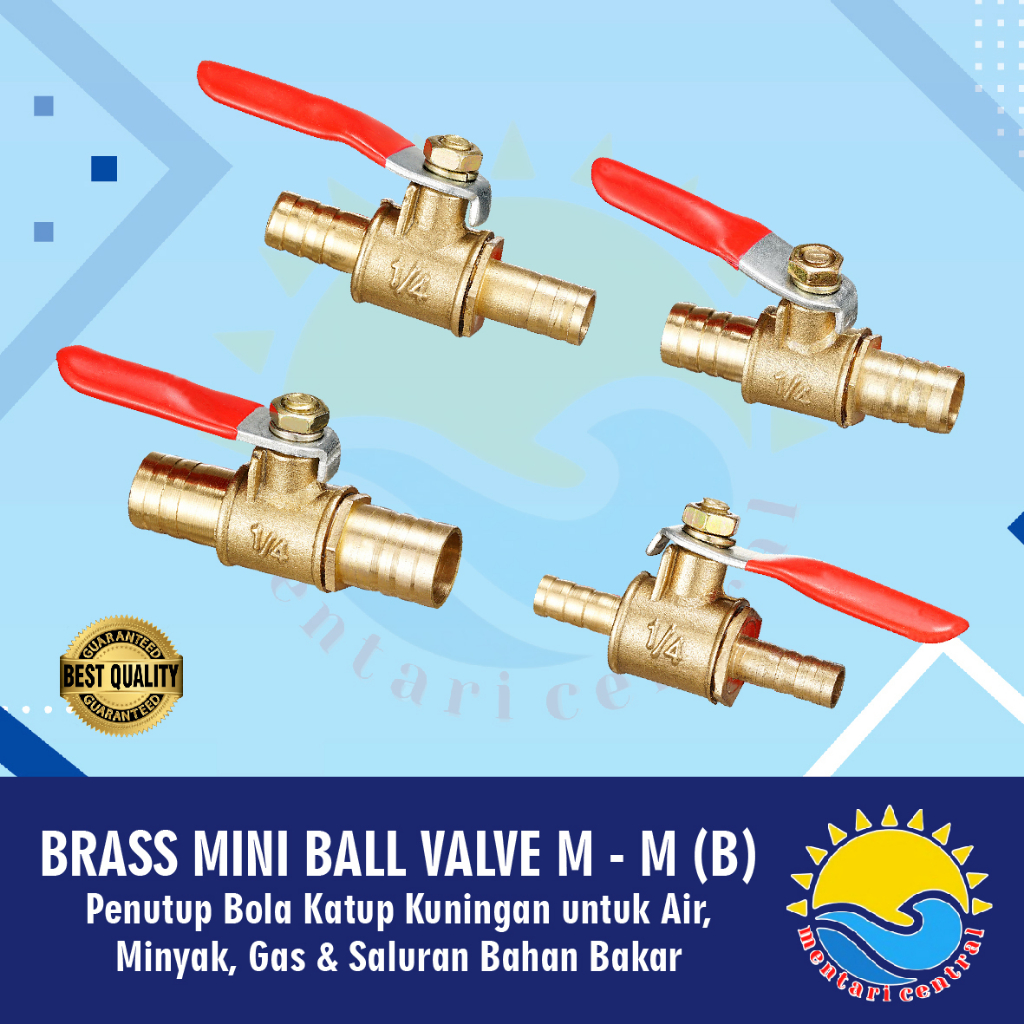 Jual BALL VALVE / STOP KRAN / KERAN KUNINGAN male to male M-M 1/4 (B) | Shopee Indonesia