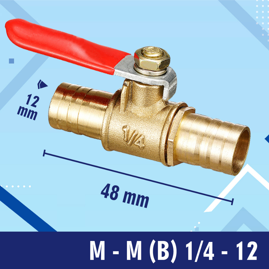 Jual BALL VALVE / STOP KRAN / KERAN KUNINGAN male to male M-M 1/4 (B) | Shopee Indonesia
