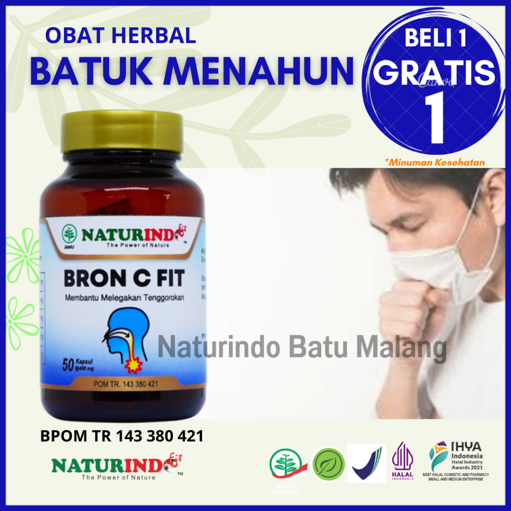 Jual NATURINDO BRON C FIT Obat Herbal Sinusitis Sinus TBC Batuk Menahun ...
