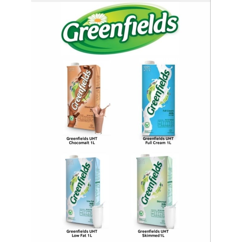 Jual UHT GREENFIELDS FULL CREAM 1L,GREENFIELDS COKLAT 1L,GREENFIELDS ...