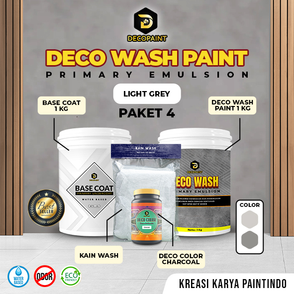 Jual Paket Isi 4 Barang - Deco Wash Paint | Cat Motif Semen Ekspos ...