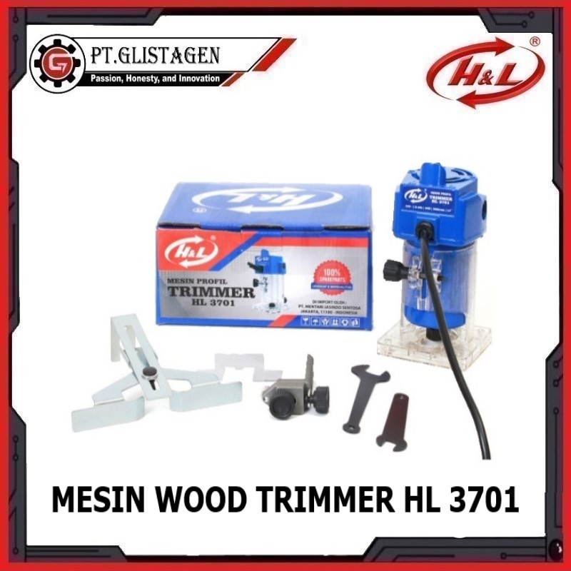 Jual Mesin Profil Kayu Router Wood Trimmer 6mm HL 3701 | Shopee Indonesia