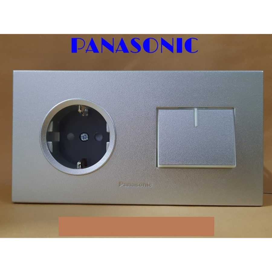 Jual STOP KONTAK PANASONIC +ENGKEL LEBAR SILVER WESJP11212MWS ...