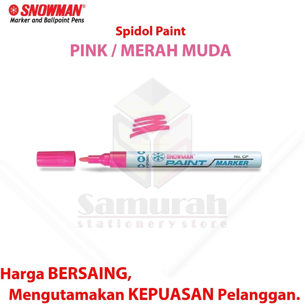 Jual Spidol Paint Marker Snowman Permanent Besar 10 Warna - Emas Perak ...