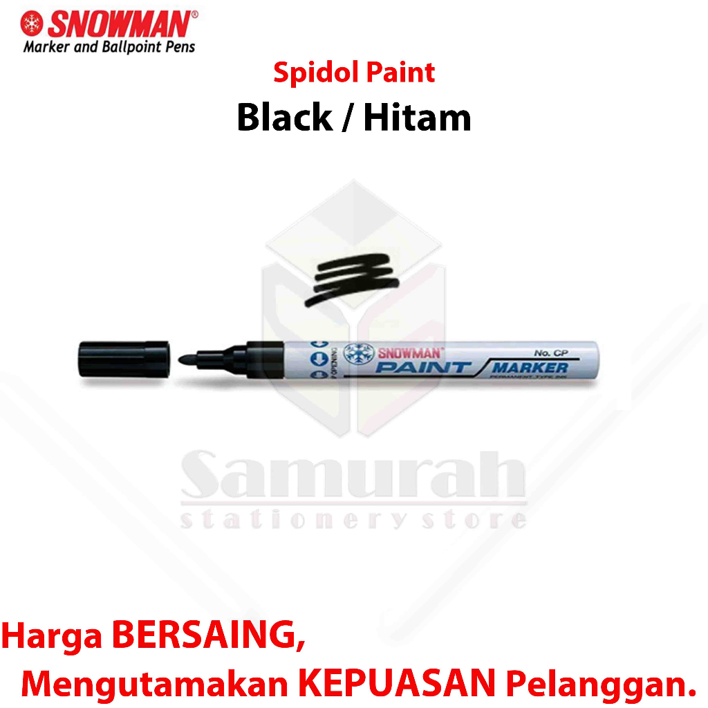 Jual Spidol Paint Marker Snowman Permanent Besar 10 Warna - Emas Perak ...