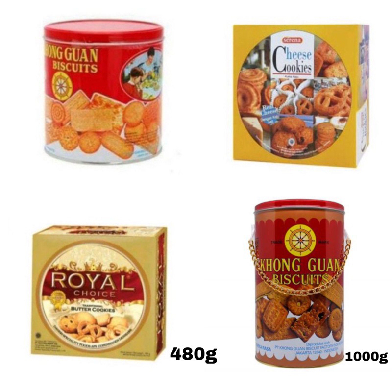 Jual Biskuit Khong Guan Kaleng Bulat Rantai 1000gr & royal choice 480g | Shopee Indonesia