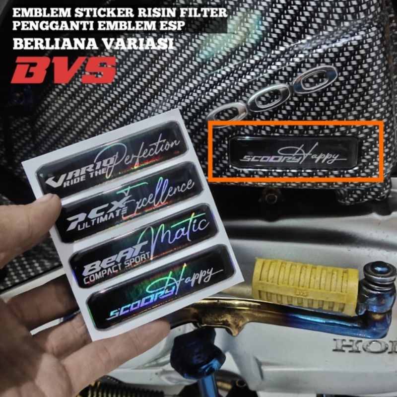 Jual emblem timbul esp emblem box filter beat filter vario filter pcx ...
