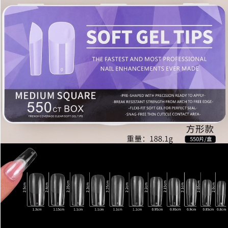 Jual 550pcs NAIL SOFT TIP EXPRESS POLY GEL NAIL EXTENSION KUKU ...