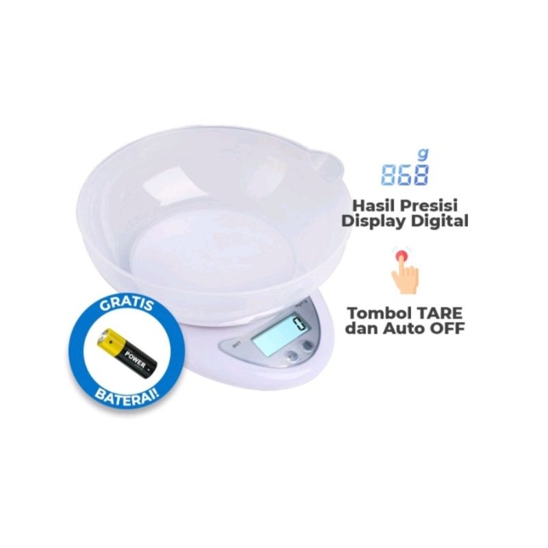 Jual Timbangan Dapur Digital Mangkok/Timbangan Kue Digital Mangkok 5 kg | Shopee Indonesia