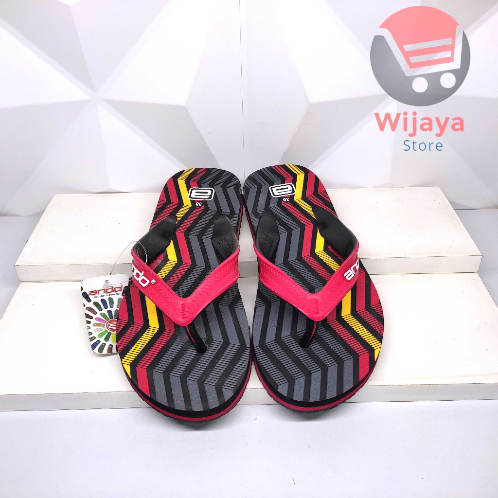 Jual Sandal Pria Ando Sendal Jepit Flip Flop Karet Cowok Laki-Laki ...