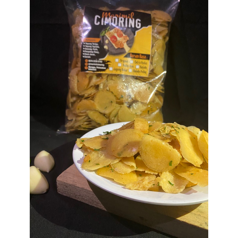 Jual Kemasan 1kg Cemilan Keripik Cimoring / Cimol Kering Daun Jeruk ...