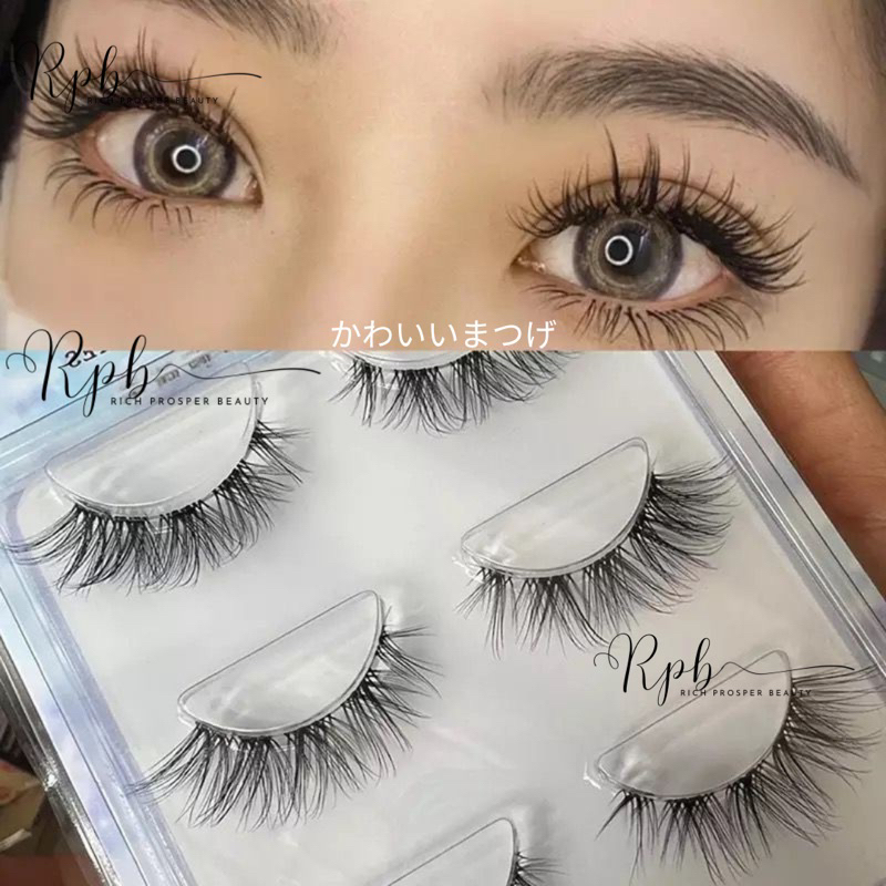 Jual F117 Douyin Fairy Thick 3pasang Mink Eyelashes Invisible Band