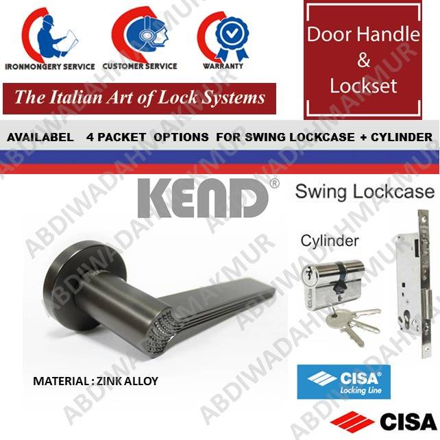 Jual LEVER HANDEL PINTU KEND 85519+LOCKSET ( CISA/LOCKING LINE /KEND ...