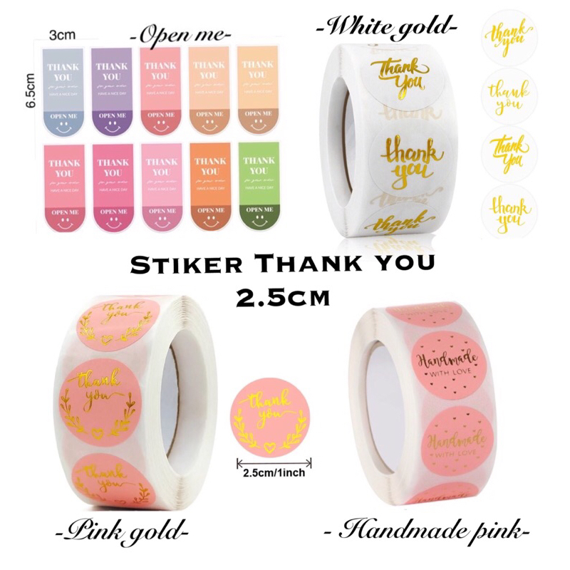 Jual [500pcs] Sticker label motif Bulat Murah /Tempelan kado parcel ...