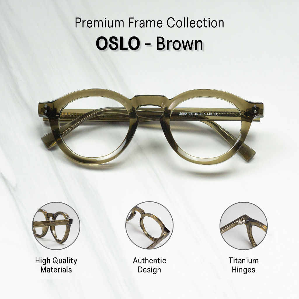 Jual Everylook - OSLO Brown - Frame Kacamata Pria Wanita Cowok Anti Radiasi Blueray Minus ...