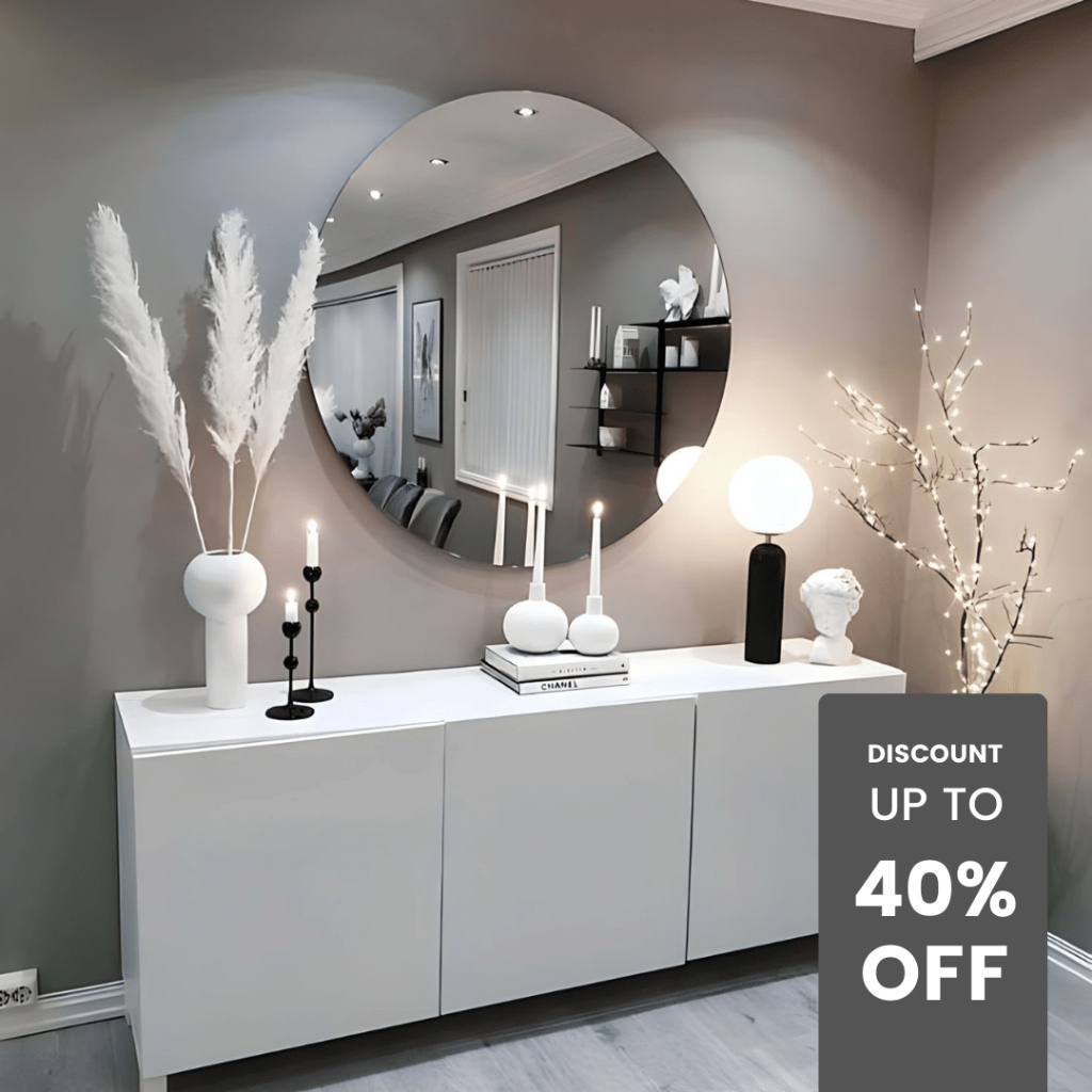 Jual Cermin Bulat Dinding Aesthetic [GARANSI 100%] FREE PACKING KAYU ...