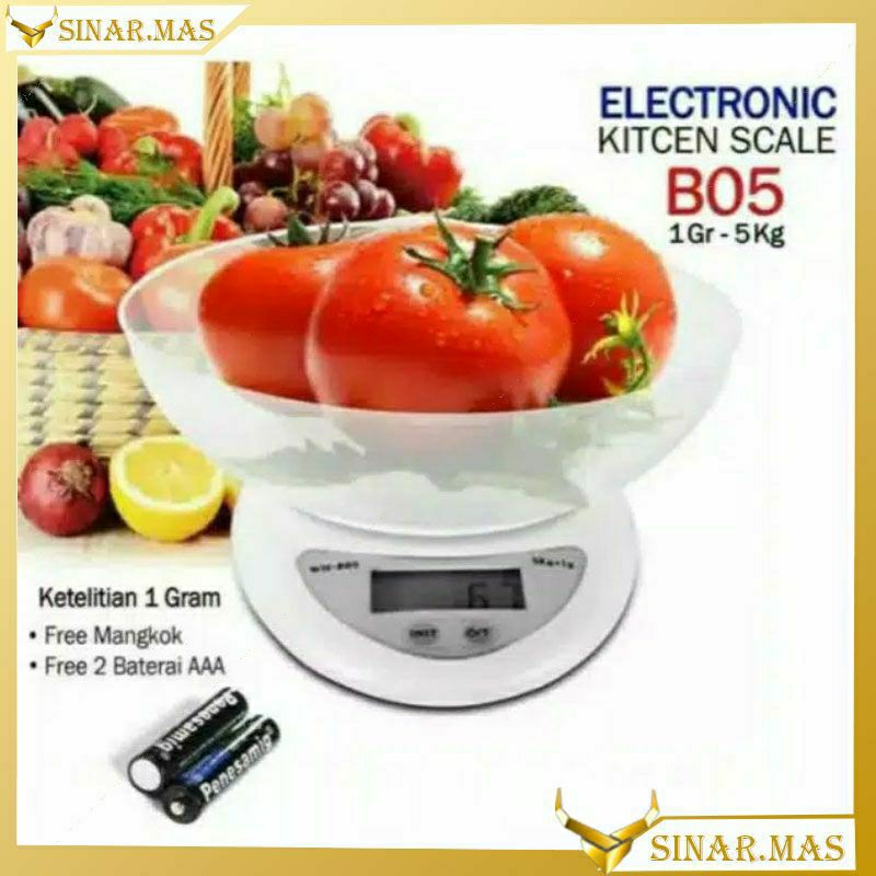 Jual Timbangan Digital Mangkok Timbangan Kue Digital Electronic scale 5KG B05 | Shopee Indonesia