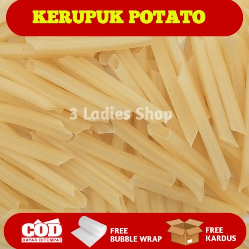 Jual Stik Kentang Potato / Kerupuk Potato Mentah / Kerupuk Stick Potato ...