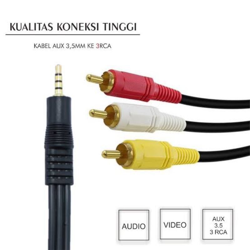 Jual Kabel AV RCA 3 in 1 | Shopee Indonesia