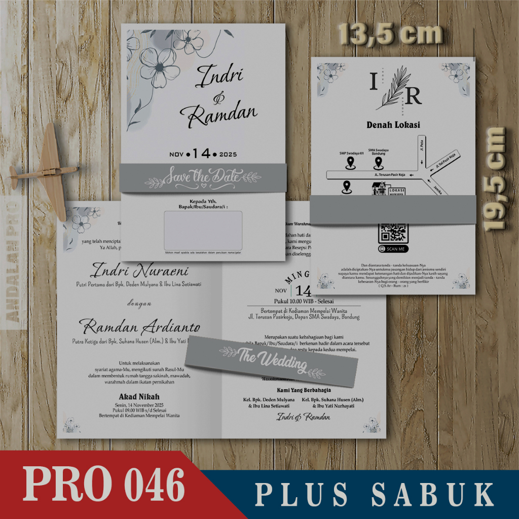Jual Pro 046 Lipat 2 Plus Sabuk - Cetak Undangan Color / Berwarna ...