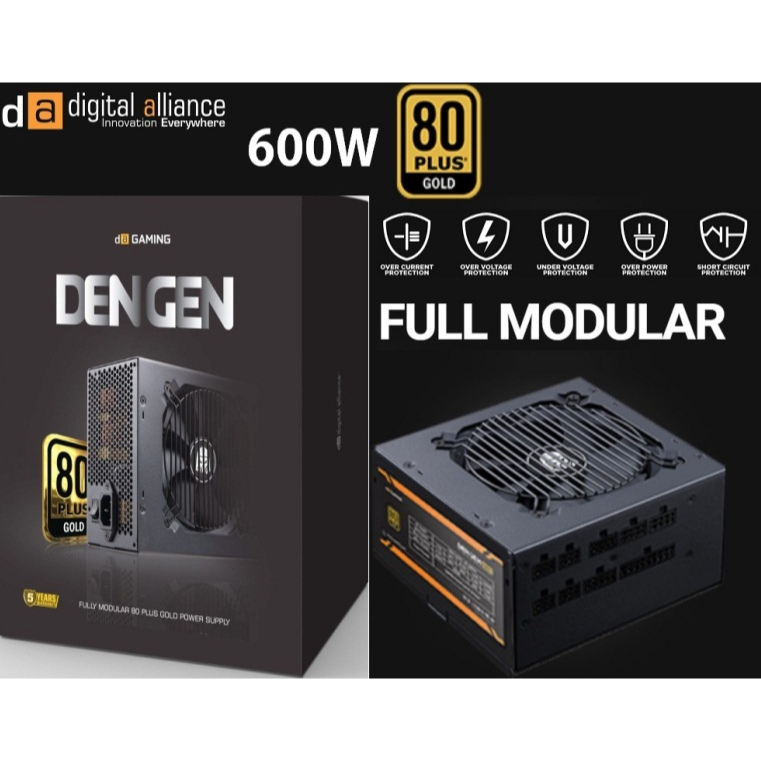 Jual PSU Power Supply 600W 80+ GOLD Full Modular Digital Alliance DA ...