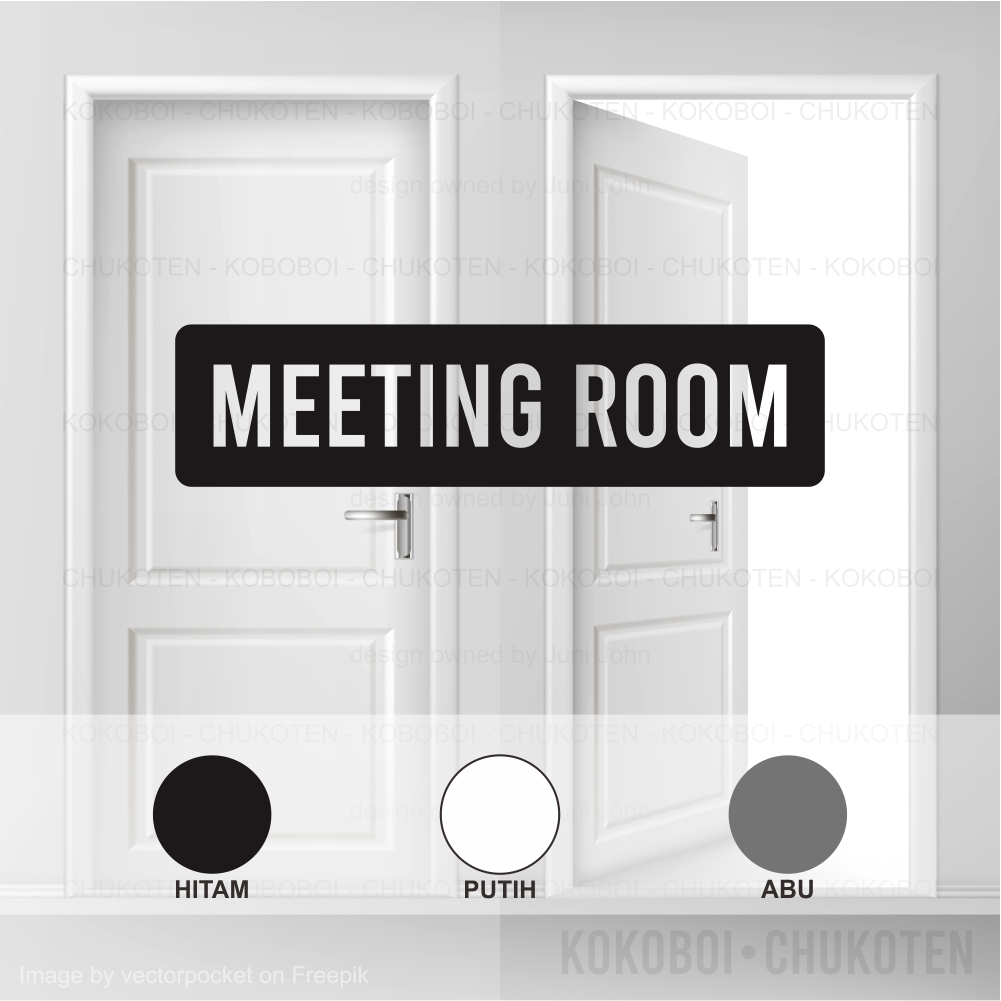 Jual Stiker Pintu Meeting Room Kantor Restoran Door Sign Stiker Cutting ...