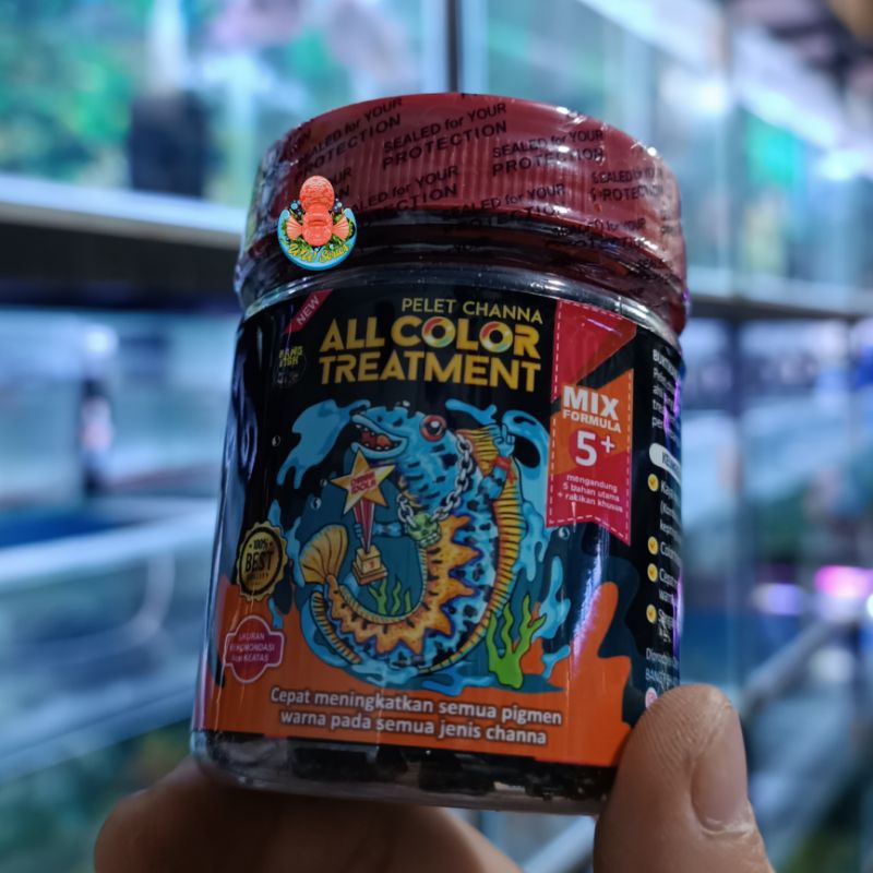 Jual PELET CHANNA ALL COLOR TREATMENT BANGFISH AQUATIC 50GRAM ...