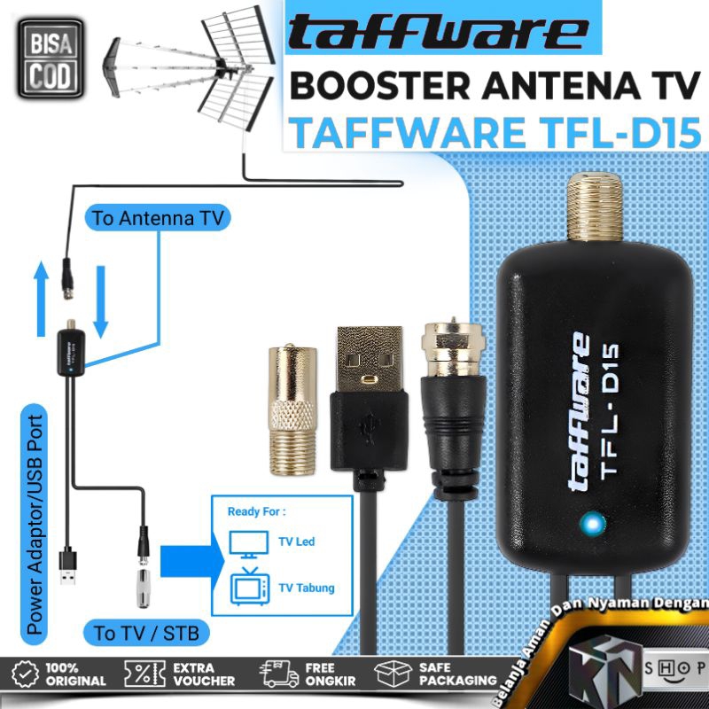 Jual Penguat Sinyal Antena TV Digital Amplifier Signal Booster HD DVB ...