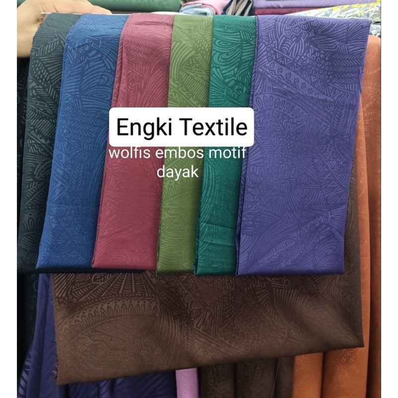 Jual Bahan/Kain Wolvis Embos Motif Dayak | Shopee Indonesia