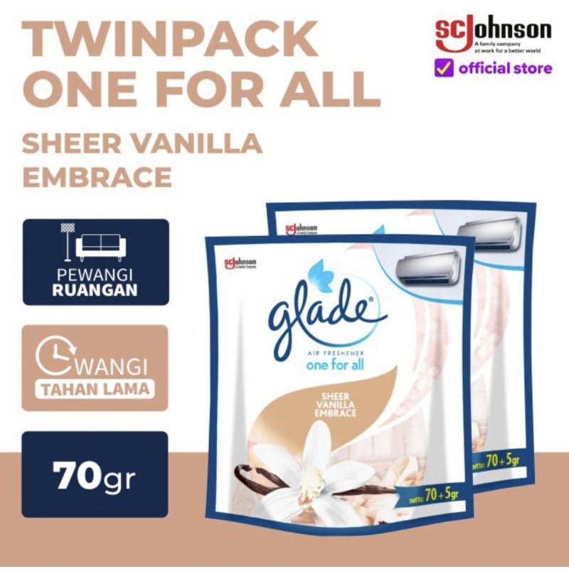 Jual Glade One For All Pengharum Ruangan - Sheer Vanilla Embrace 70gr x ...