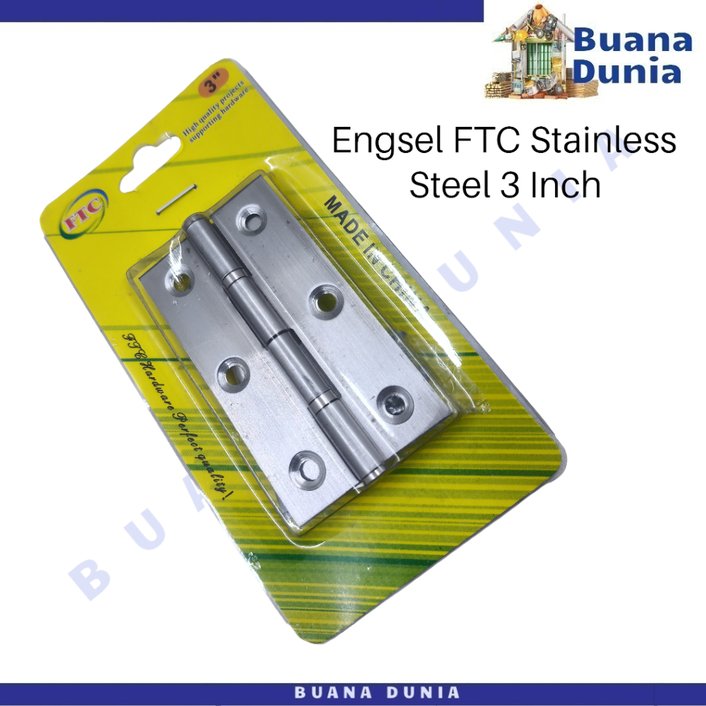Jual Engsel Pintu FTC Stainless Steel 3 Inch | Engsel Jendela | Kupu2 ...
