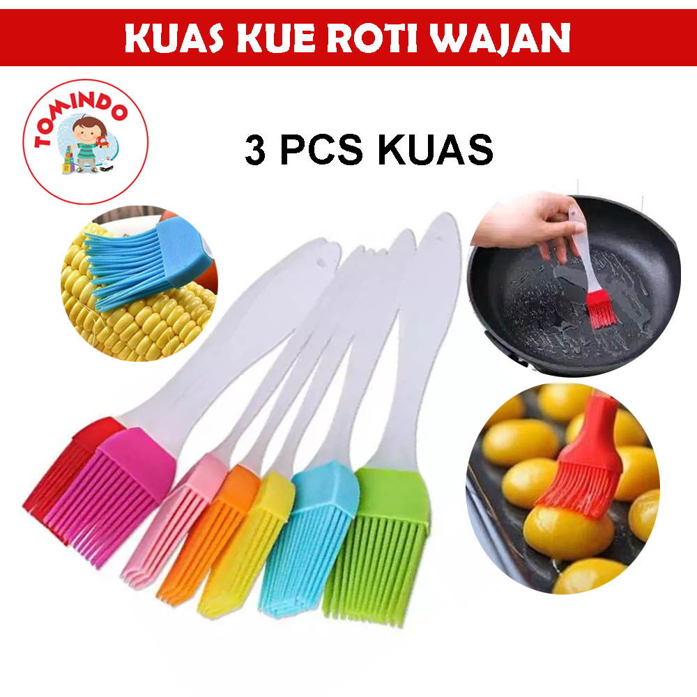 Jual 3 PCS Kuas Silikon Anti Panas Untuk Roti Kue Masak | Kuas Silicon ...