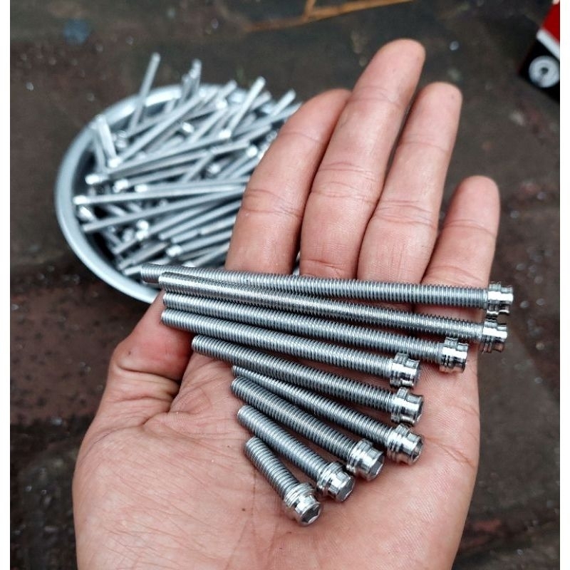 Jual BAUT L M8 DRAT 12 STAINLESS KEPALA BESAR PANJANG 2CM 3CM 4CM 5CM 6CM 7CM 8CM 9CM 10CM ...