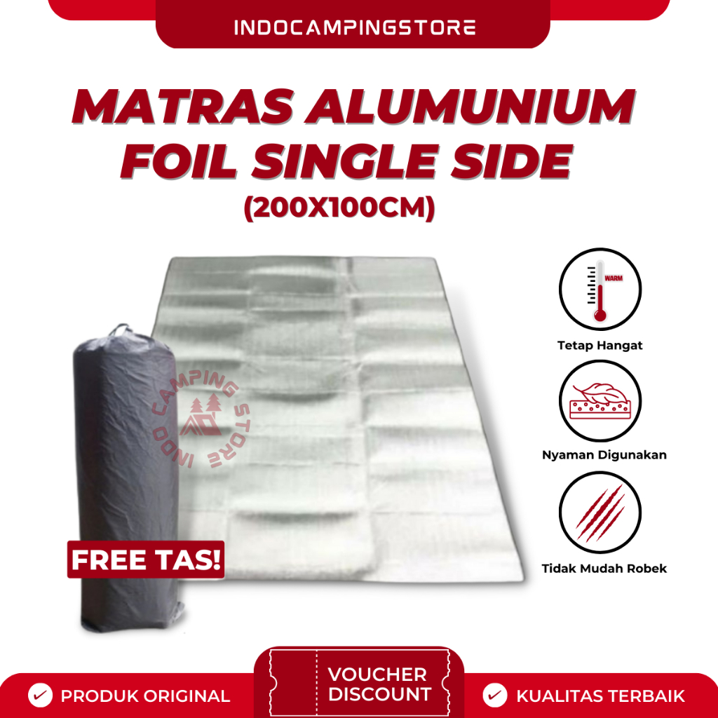 Jual Matras Foil 200x100 Matras Camping Bahan Alumunium Lebih Hangat ...