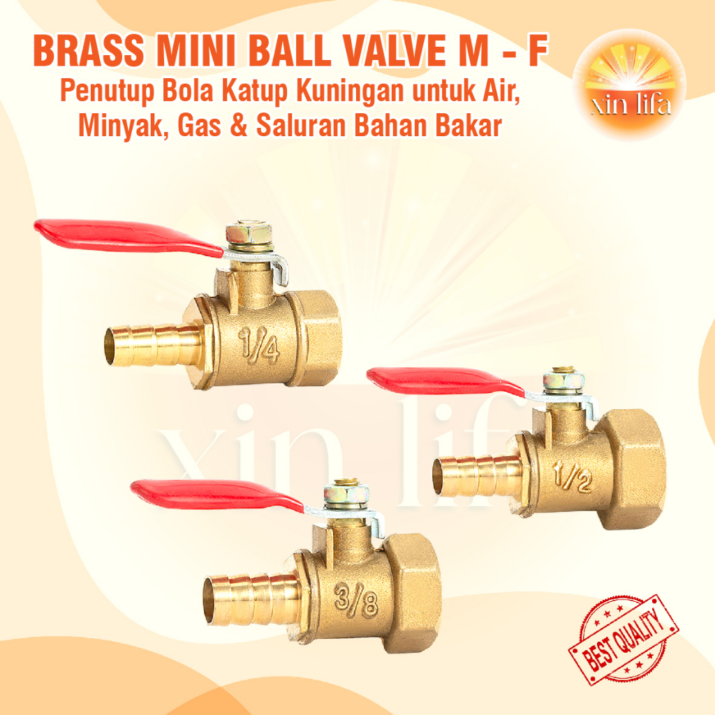 Jual kran kuningan 1/2" / ball valve kuningan 1/2" HARGA DISTRIBUTOR 1/ ...