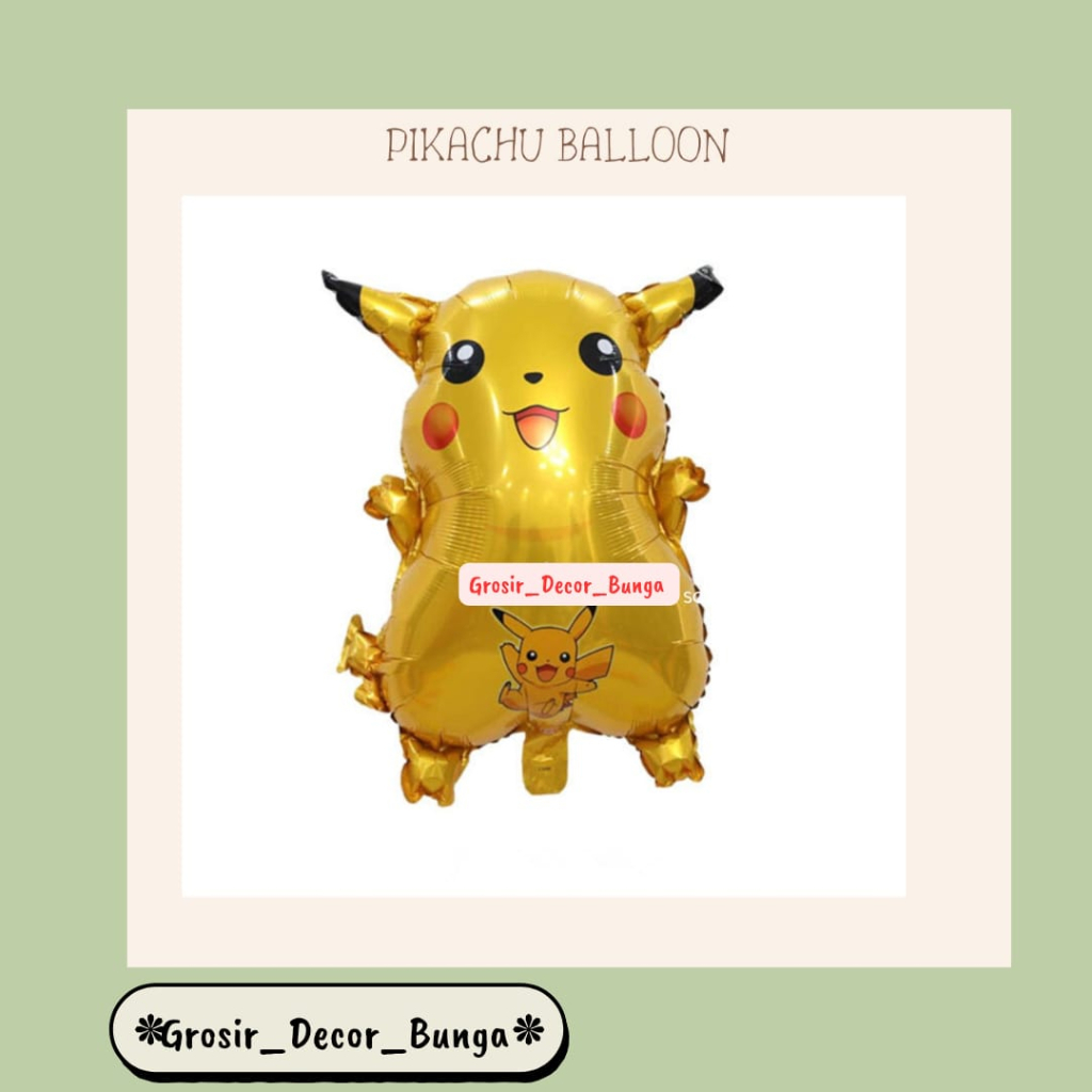 Jual HE BALON POKEMON PIKACHU CHARMENDER BALLOON ANIME TEMA POKEMON ...